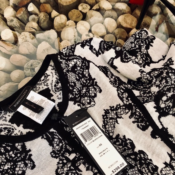 BCBGMaxAzria | Dresses | Bcbgmaxazaria Thanda Lace Jacquard Aline Dress ...